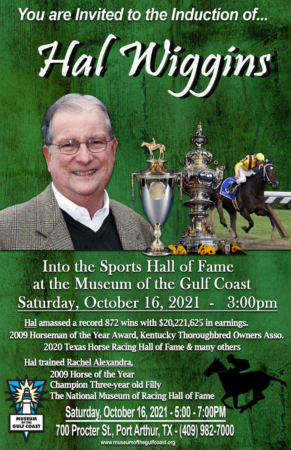 Hal Wiggins To Be Inducted Into Hall Of Fame – Texas Thoroughbred ...